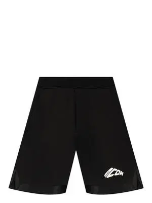 Dsquared2 Icon Logo Printed Sweat Shorts - Black
