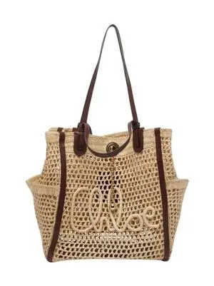 Chloé Chloe Woven Shoulder Bag Nude