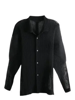 Issey Miyake Pleated Shirt - Black