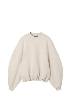 Jacquemus Crewneck Long Sleeve Sweatshirt - Light Beige