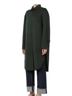 Max Mara Long-sleeve Button-fastening Coat - Black