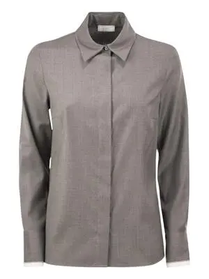 Peserico Blended-fabric Shirt - Gray