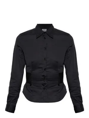 Vetements Long Sleeve Waist-cinching Shirt - Black