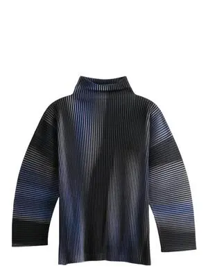 Issey Miyake Mock-neck T-shirt - Blue