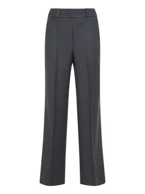 Peserico Tailored Straight Leg Trousers - Dark Gray