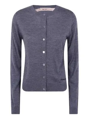 N.21 Button-fastening Knitted Cardigan - Gray