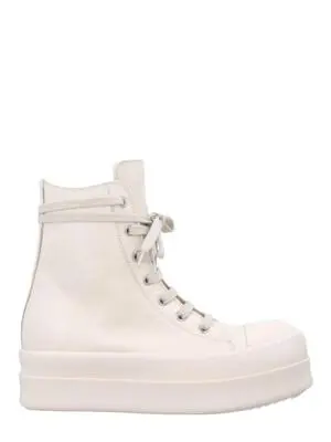 Rick Owens Lace-up High-top Casual Shoes - White