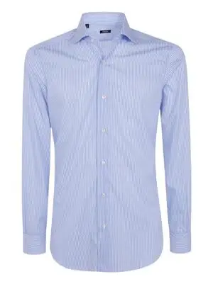 BARBA NAPOLI Long-sleeved Shirt - Blue