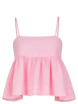 Azeeza Rachel Taffeta Empire-waist Top - Pink