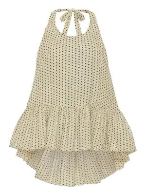 Azeeza Winston Polka Dot Halter Top - Multicolor
