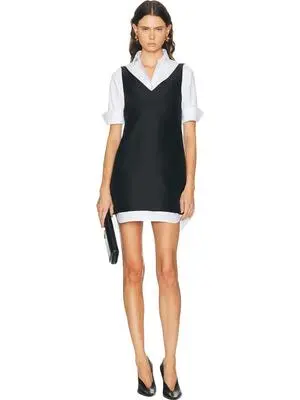 Balenciaga Layered Shirt Dress - Black