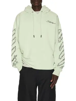 Off-White Type Arrow Loose Hoodie - Mint