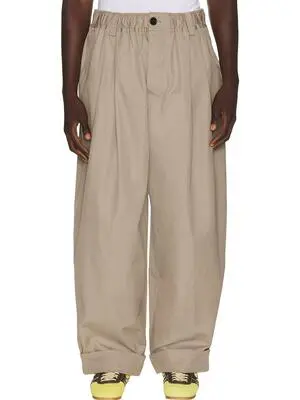 Marni Pleated Cotton Trousers - Atmosphere