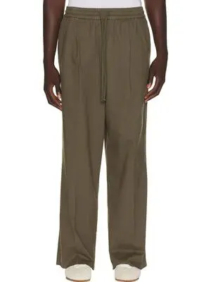 Fear Of God Pleat Front Drawstring Pant - Moss