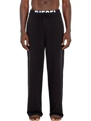 DIESEL® Cotton Sweatpants With Diesel Logo Waistband