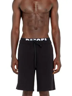 DIESEL® Diesel Cotton Blend Logo Waistband Sweatshorts