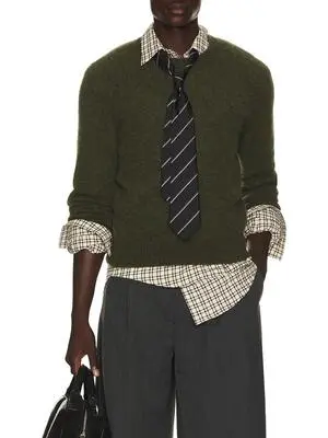 Dries Van Noten Alpaca And Merino Wool Blend Sweater - Forest