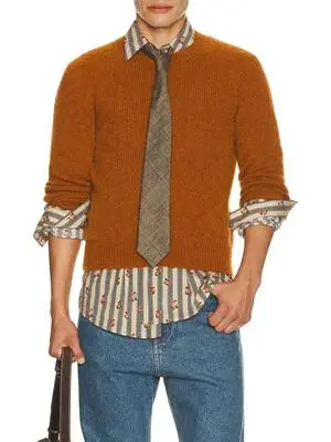 Dries Van Noten Alpaca And Merino Wool Blend Sweater - Rust