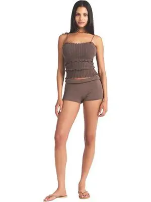SKIMS Sheer Knit Ruffle Cami - Amethyst