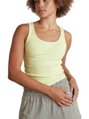 KNOWN SUPPLY Garnet Ribbed Tank - Celery