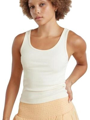 KNOWN SUPPLY Garnet Ribbed Tank - Stone