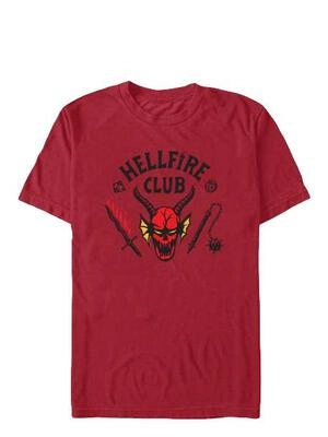 STRANGER THINGS Netflix Welcome To The Hellfire Club Graphic T-shirt - Cardinal