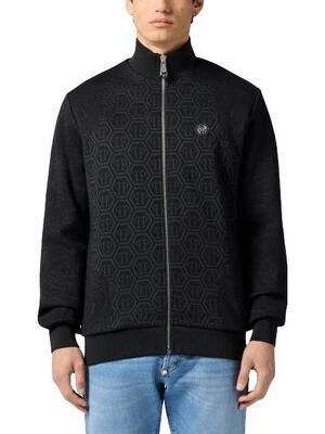 Philipp Plein Jacquard Monogram Paisley Track Jacket - Black