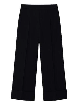 CONQUISTA Culottes With Turn-up Hem - Black