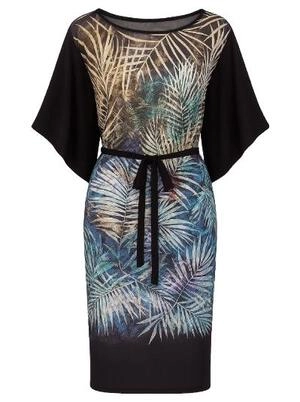 CONQUISTA Tie Waist Dress - Black
