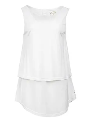 CONQUISTA Sleeveless Layered Tunic - White