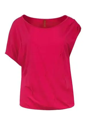 CONQUISTA Conquista Asymmetrical Stretch Jersey Top With Pinched Detail