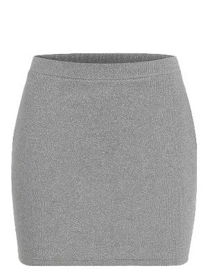 CONQUISTA Metallic Lurex Mini Skirt - Grey
