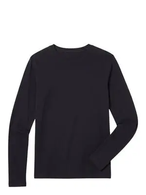 BRODIE CASHMERE Long Sleeve Crew Neck - Black
