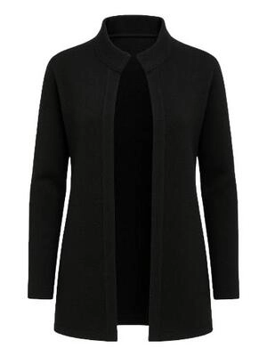 CONQUISTA Knit Jacquard Jacket With Batwing Sleeves - Black