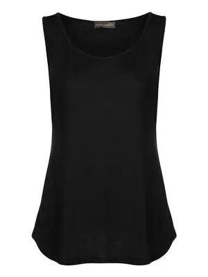 CONQUISTA Sleeveless Tencel Jersey Top - Black