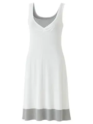 CONQUISTA Sleeveless Two-tone Jersey Dress - Grey