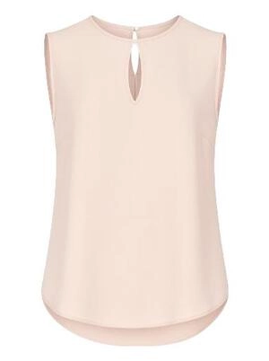CONQUISTA Sleeveless Keyhole Detail Top - Orange