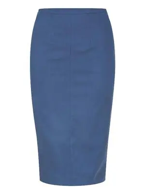 CONQUISTA Fitted Midi Skirt - Blue