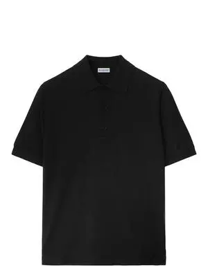 Burberry Cotton Polo Shirt - Black