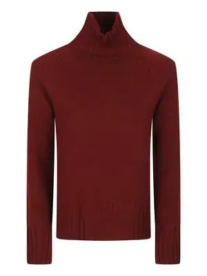 MAX MARA Max Mara Mantova Ribbed High Neck Sweater