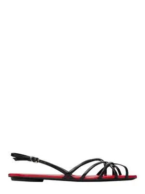 Proenza Schouler Uma Criss-cross Flat Sandals - Black/red