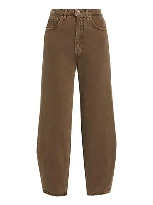 TOTEME High-rise Barrel-leg Jeans - Brown