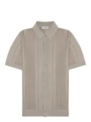 PAOLO PECORA MILANO Camicia In Maglia Di Seta E Cotone - Beige