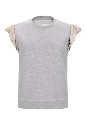 MAISON MARGIELA Sweatshirt With Embellished Sleeves - Grey