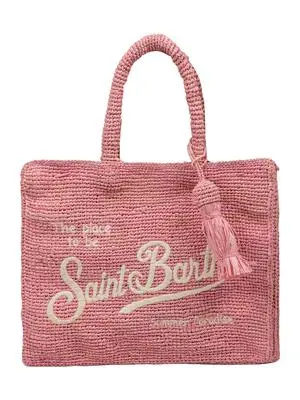 MC2 SAINT BARTH Raffia Colette Bag - Pink