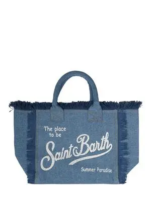 MC2 SAINT BARTH Vanity Medium Canvas Tote Bag - Denim