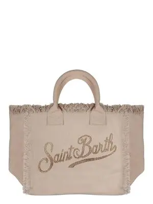 MC2 SAINT BARTH Vanity Medium Canvas Tote Bag - Beige