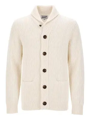 MC2 SAINT BARTH Cardigan In Lana - Ivory