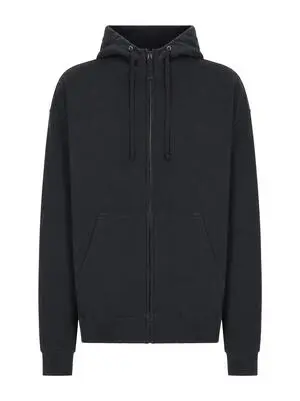 MAISON MARGIELA Oversized Zip-up Hoodie - Black