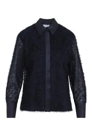 Peserico Fil Coupé Polyester Button-front Shirt - Blue